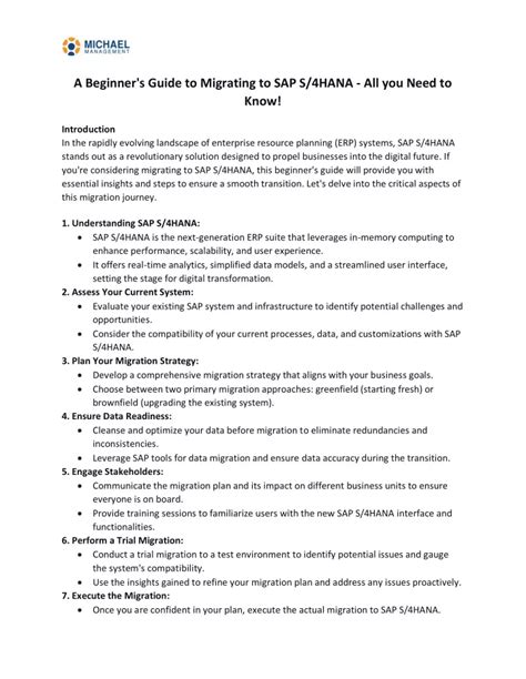 PPT A Beginner S Guide To Migrating To SAP S4HANA All You Need To