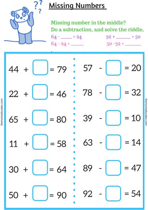 Solving Missing Numbers In Year 2