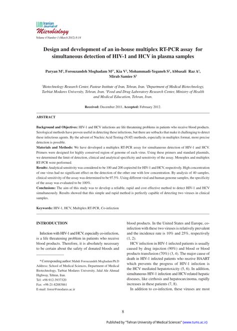 Pdf Design And Development Of An In House Multiplex Rt Pcr Assay For Simultaneous Detection Of