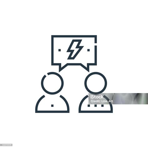 투표 선거 개념에서 토론 아이콘 벡터 토론 편집 가능한 스트로크의 얇은 선 그림 웹 및 모바일 앱 로고 인쇄 매체에 사용하기 위한 선형 서명 에 대해 토론합니다 아이콘에