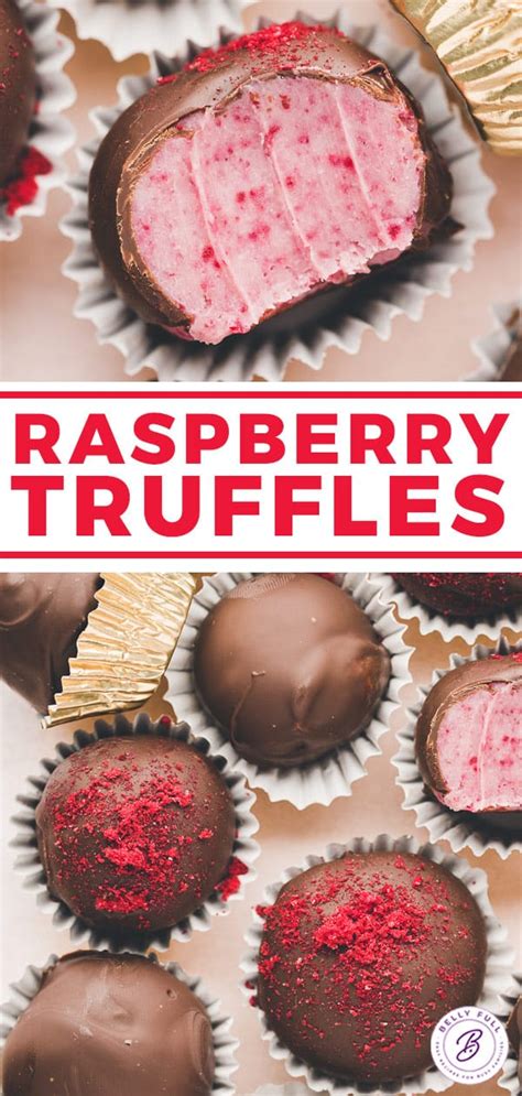 Dark Chocolate Raspberry Truffles Belly Full