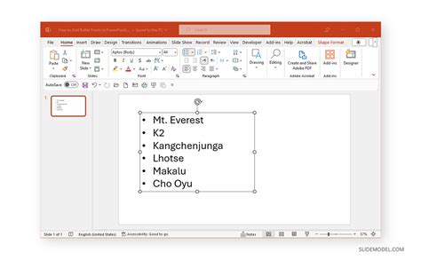 How To Add Bullet Points In PowerPoint