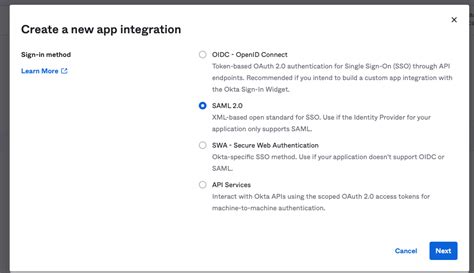 SSO Okta SAML Configuration