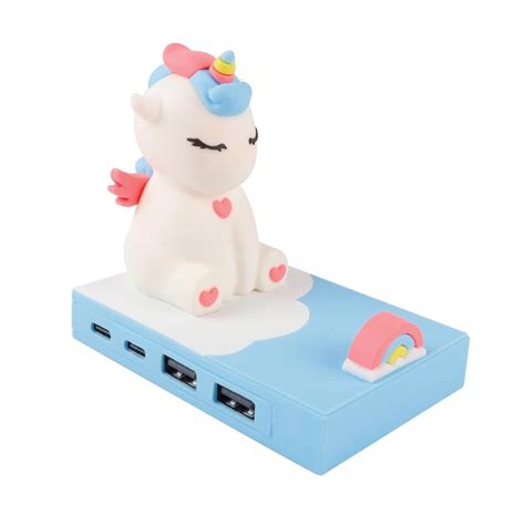 Lovely Unicorn Usb Usb C Hub With Phone Holder Fun Usb Hub
