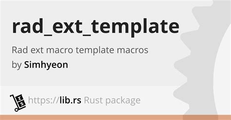 Radexttemplate — Rust Proc Macro Helper Librs