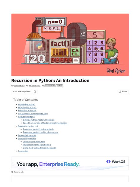 Recursion In Python An Introduction Real Python Pdf Recursion