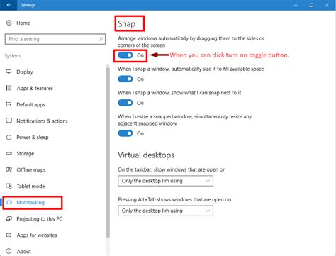 Turn Aero Snap ON Or OFF In Windows