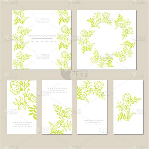 叶子 野花 春天 贺卡 商务 请柬 婚礼 模板 爱 复古