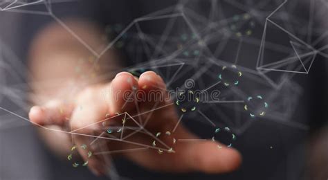 Media Binary Code Interface Digital Touch Stock Image Image Of