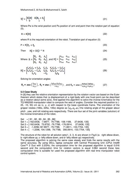 inverse kinematics analysis for manipulator robot with wrist offset