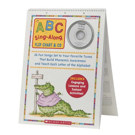 Teachersparadise Scholastic Abc Sing Along Flip Chart And Cd Sc