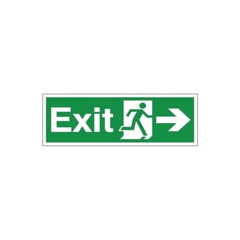 Fire Exit Signs Arrow Right From Parrs Workplace Equipment Experts