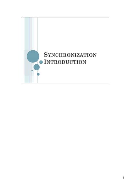 synchronization overview pdf