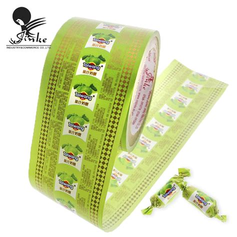 Confectionery Packaging Twist Wax Coating Paper Printed Candy Wrapper