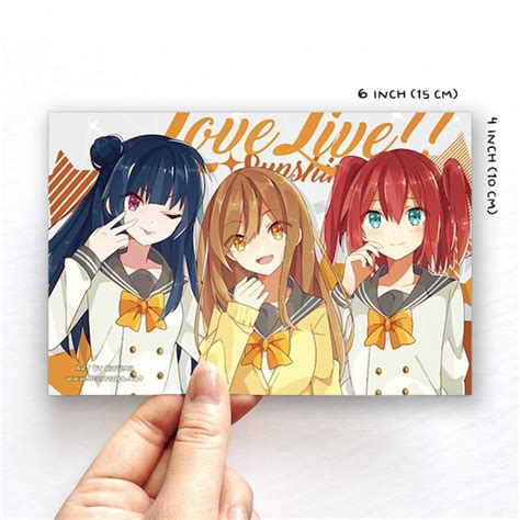 Love Live Sunshine Ruby X Hanamaru X Yoshiko Postcard Etsy