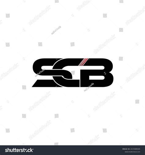 Scb Letter Monogram Logo Design Vector เวกเตอร์สต็อก ปลอดค่าลิขสิทธิ์