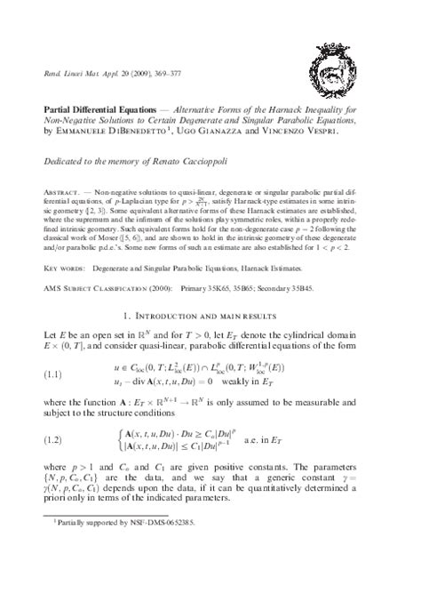 Pdf Partial Di ¤ Erential Equations — Alternative Forms Of The