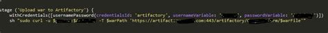 Jenkins Pipeline With Groovy Hide Password Of Curl U Command Stack Overflow