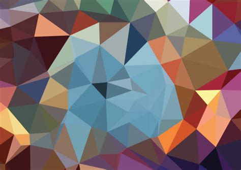 Sea Water Blue Polygonal Triangular Pattern Background Illustrations