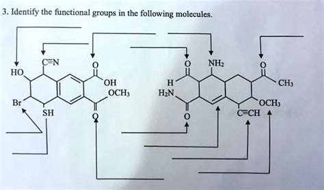 3 Identify The Functional Groups In The Following Molecules
