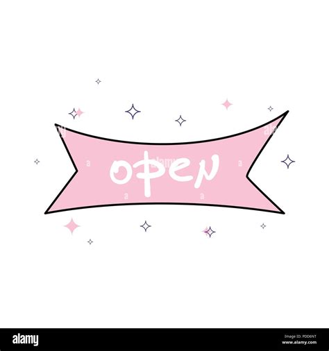 Open Singboard Ribbon Isolated On White Background Vector Illustration Stock Vector Image And Art
