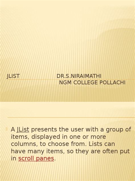 Swing Component Jlist Download Free Pdf Constructor Object Oriented Programming