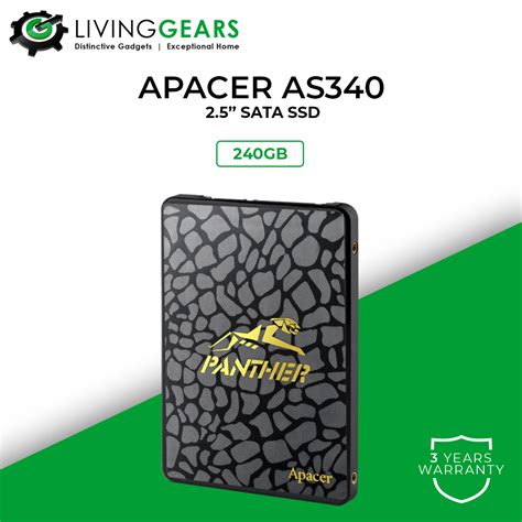 Apacer AS340 / AS340X Panther 2.5 SATA III SSD (120GB/240GB/480GB/960GB ...