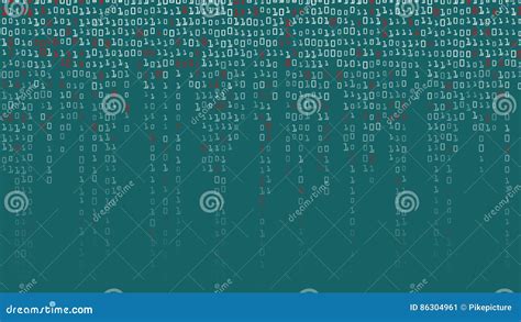 Binary Code Background Vector High Tech Matrix Background With Digits Stock Vector