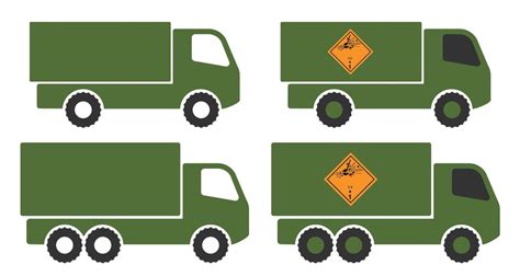 Army Truck Icon Symbol Military Vehicle Logo Sign Armored Offroad Truck Army Illustration