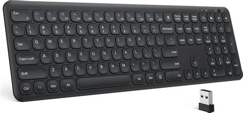 Amazon Com OMOTON Wireless Keyboard G Silent Computer Keyboard Ultra Slim Full Size