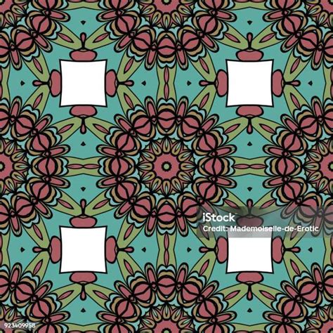 장식 완벽 한 패턴입니다 꽃 한 동기 벡터 일러스트 레이 션 0명에 대한 스톡 벡터 아트 및 기타 이미지 0명 곡선 꽃