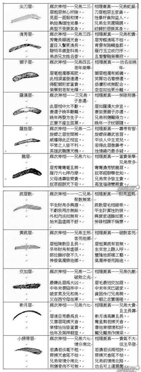 男人有福气的眉毛图解 配图网