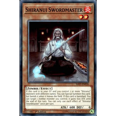Shiranui Swordmaster Sast En018 Yu Gi Oh Card