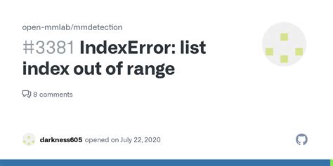 Indexerror List Index Out Of Range · Issue 3381 · Open Mmlabmmdetection · Github