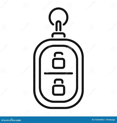 Alert Smart Key Icon Outline Vector Control Vehicle Stock Vector
