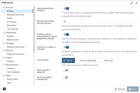 Preferences Dialog — Pgadmin 4 619 Documentation
