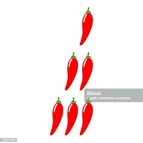 향신료 레벨 표시 붉은 뜨거운 칠리 페퍼 온화한 매운 뜨거운 여분의 뜨거운 미터 칠리 레벨 아이콘 세트 흰색 배경에서 격리된 벡터 그림입니다 계기판 측정기에 대한 스톡 벡터