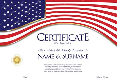 인증서 또는 졸업장 서식 프리미엄 벡터