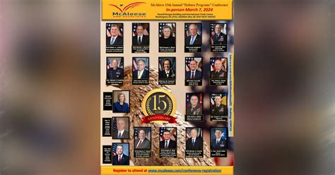 Top Dod Leaders To Speak At Mcaleeses 15th Annual Defense Programs