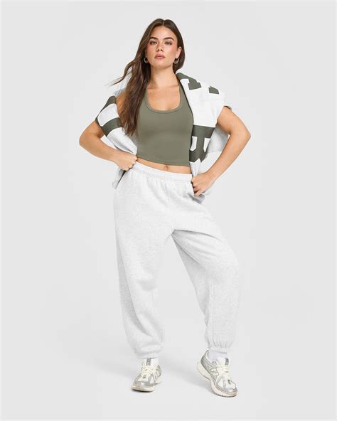 Foundations Oversized Oner Joggers In Light Grey Marl Oner Active Au