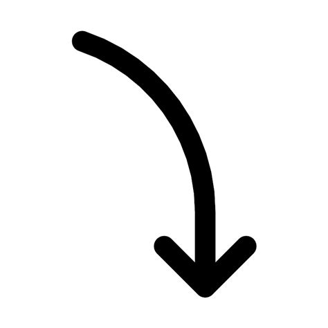 Curve Arrow Down 7 Vector Svg Icon Svg Repo