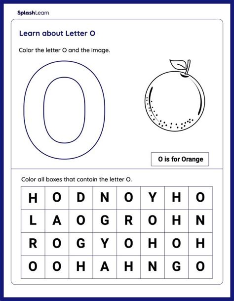 Learn About Letter O Worksheet