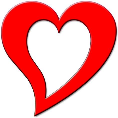 Červené Srdce Obrys Obrázek Zdarma Na Pixabay