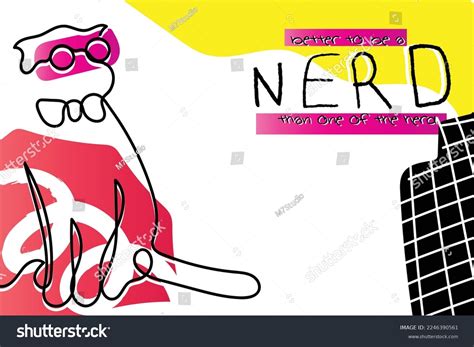 Nerd Poster Art Abstract Art Nerd Stock Vector Royalty Free