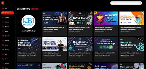 Youtube Clone Using Html Css Javascript And Reactjs With Source Code