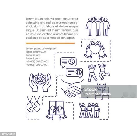 텍스트와 우정의 날 개념 아이콘 함께 메이트 사회적 관계 가장 친한 친구는 Ppt 페이지 벡터 템플릿을 목표로합니다 브로셔 잡지 선형 일러스트가 있는 소책자 디자인 요소