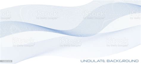 Undulated Bluish Background With Thin Wavy Lines Subtle Pattern Stock Illustration Download