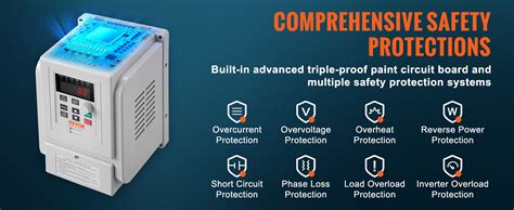 VEVOR VFD KW A HP Variable Frequency Drive For Phase Motor Speed Control VEVOR EU