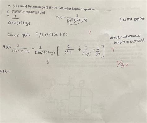solved 7 [ 30 points] determine y t for the following