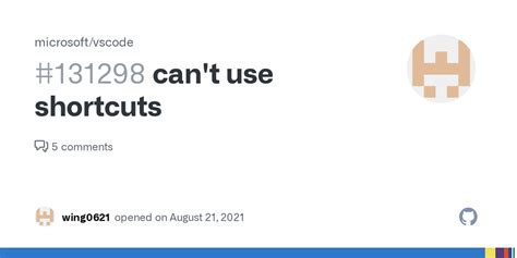 Can T Use Shortcuts Issue Microsoft Vscode GitHub